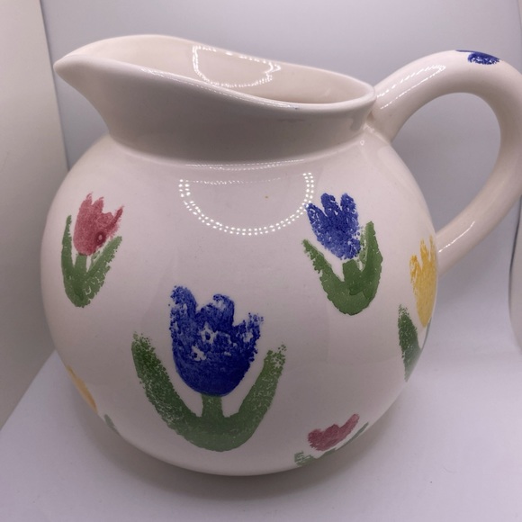 Dining | Vintage Large Ceramic Floral Pitcher | Poshmark